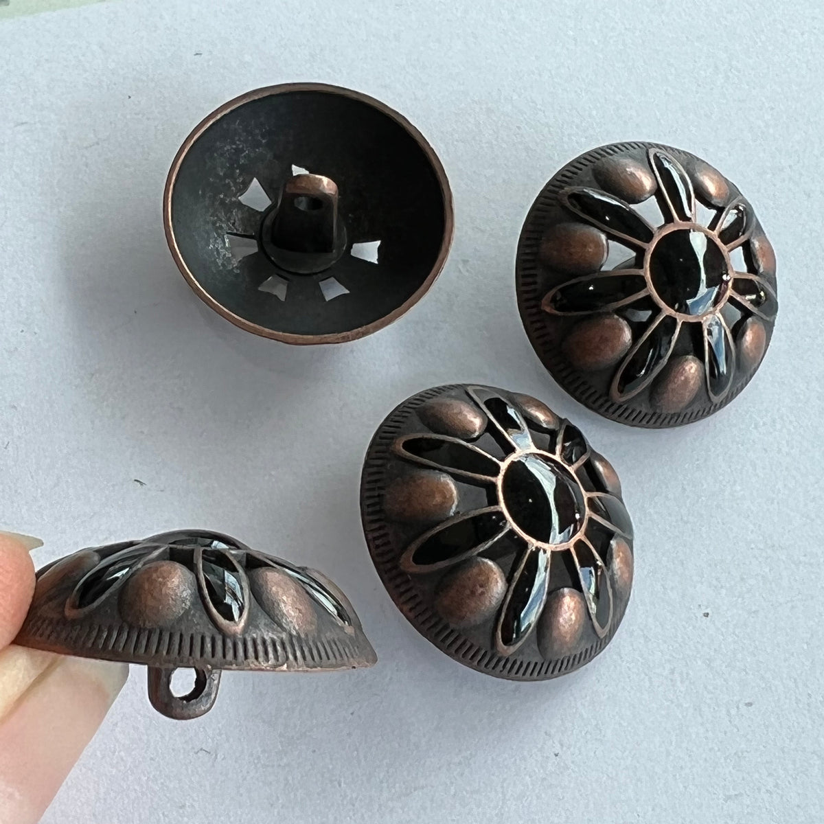 Antique Copper / Black Epoxy / Shank – Buttonmania
