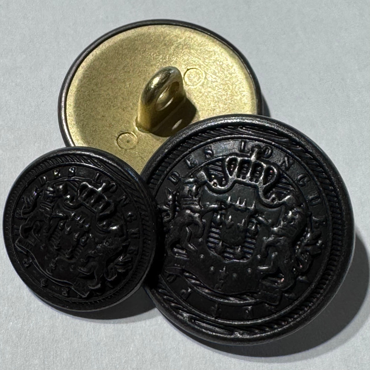 Button Crest and crown Blazer Button / Brass / Matte – Buttonmania