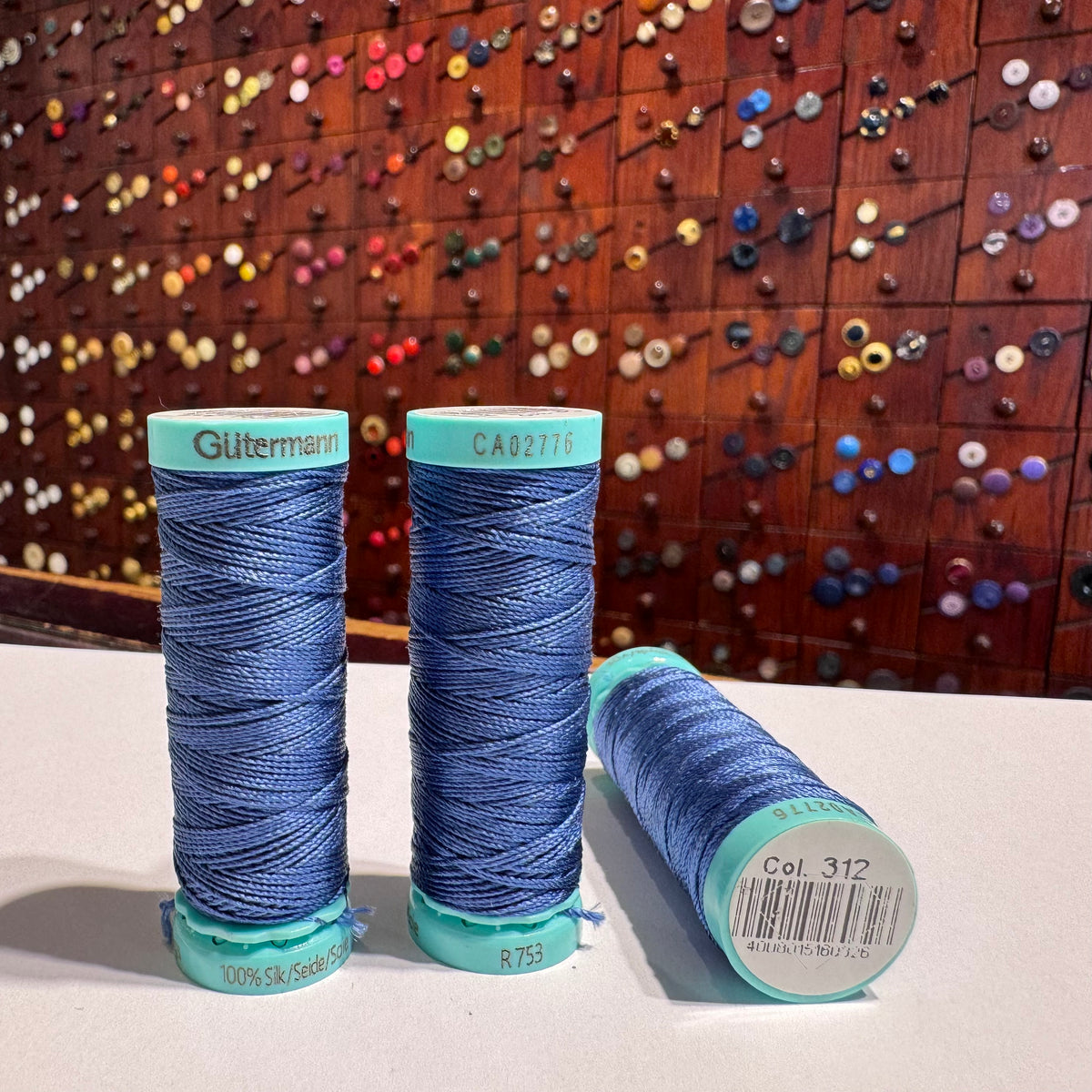 Dark Saxe Blue #312 - Gutermann Buttonhole Silk Twist / 30m spool ...