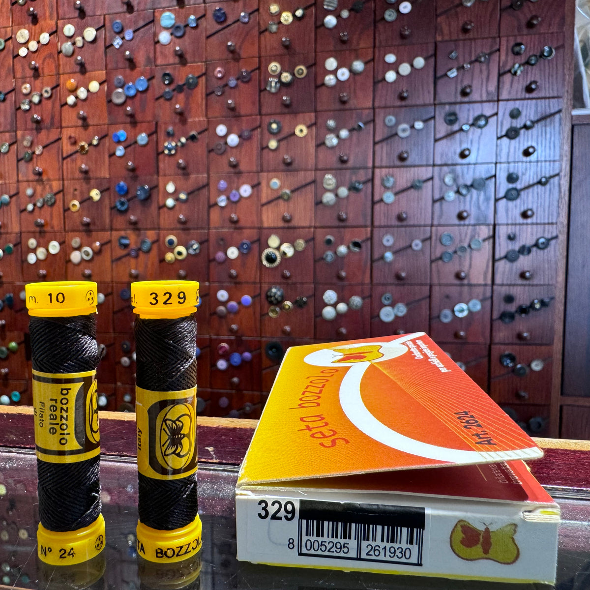 Dark Smoke Grey #329 - Seta Bozzolo Buttonhole Silk Twist / 10m spool ...