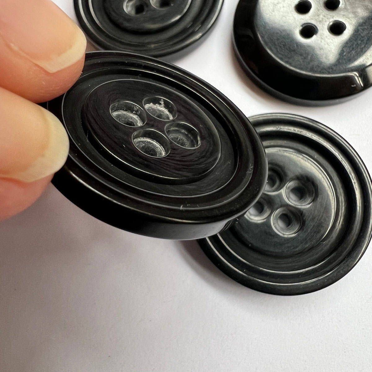 Black Marbled Coat Button – Buttonmania