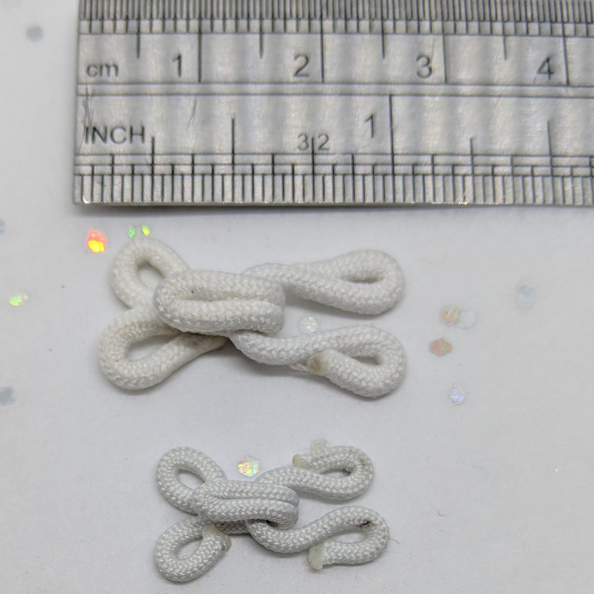 White / Hook and Eye / Fabric – Buttonmania