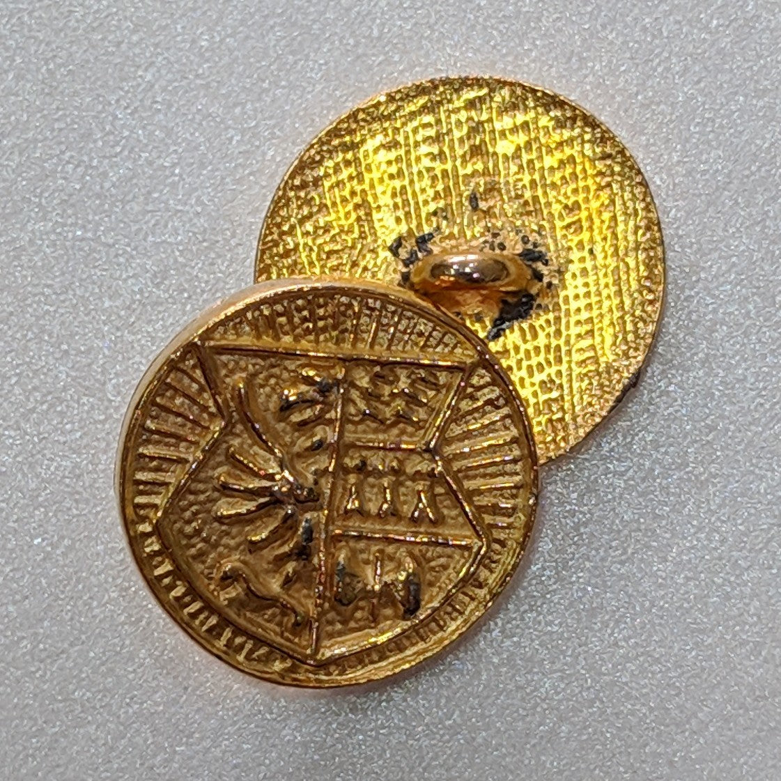 Button Crest and crown Blazer Button / Brass / Matte – Buttonmania