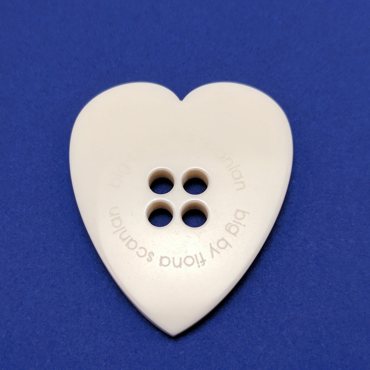 White/Cream Heart / Big by Fiona Scanlan – Buttonmania