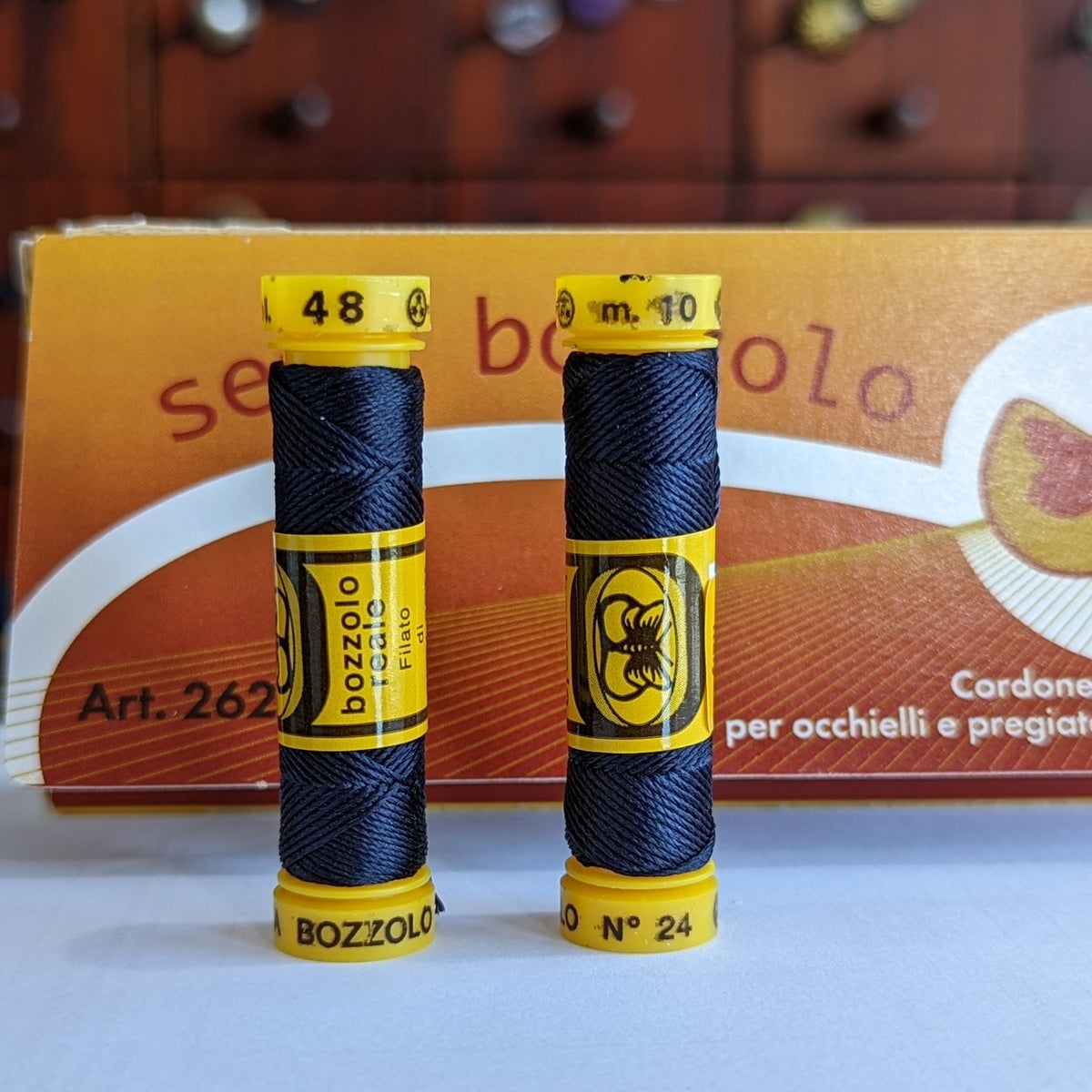 Dark Navy #048 - Seta Bozzolo Buttonhole Silk Twist / 10m spool ...