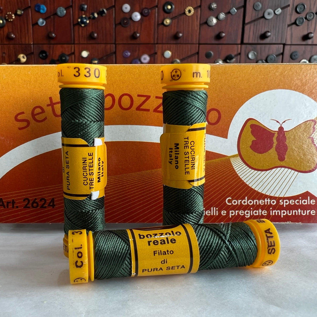 Racing Green #330 - Seta Bozzolo Buttonhole Silk Twist / 10m spool ...