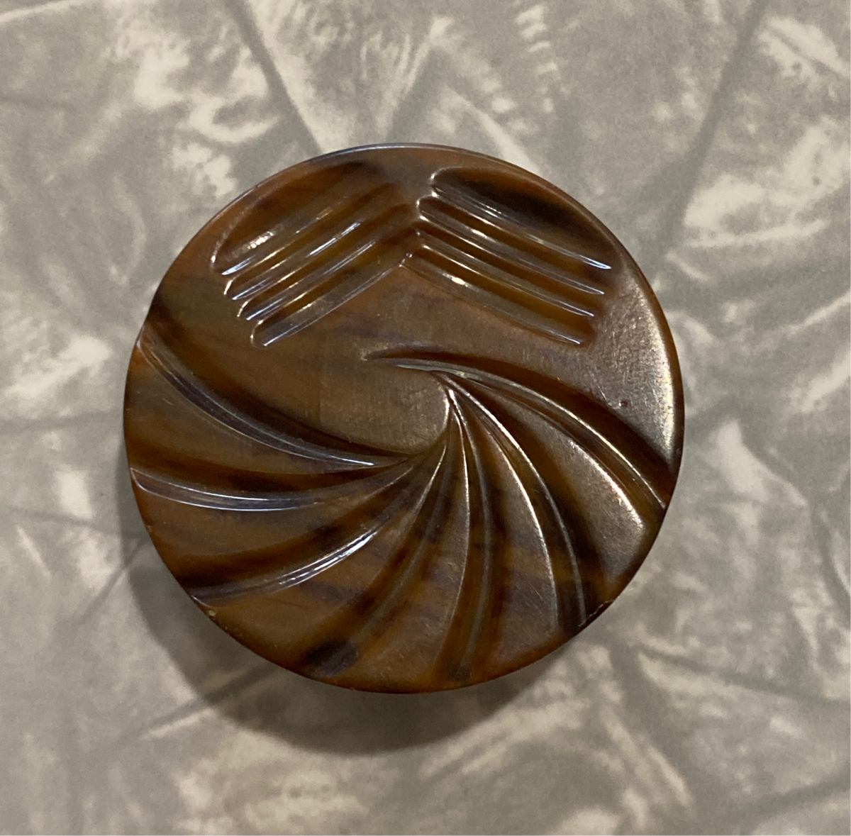 Bakelite / Brown Carved / Coat Button – Buttonmania