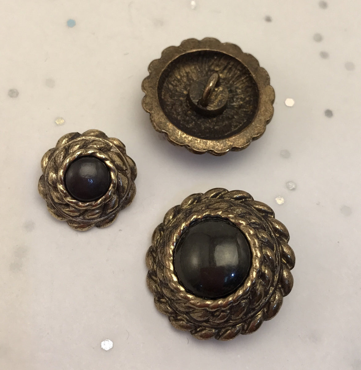 Bronze / Black centre with bronze edge / Metal – Buttonmania
